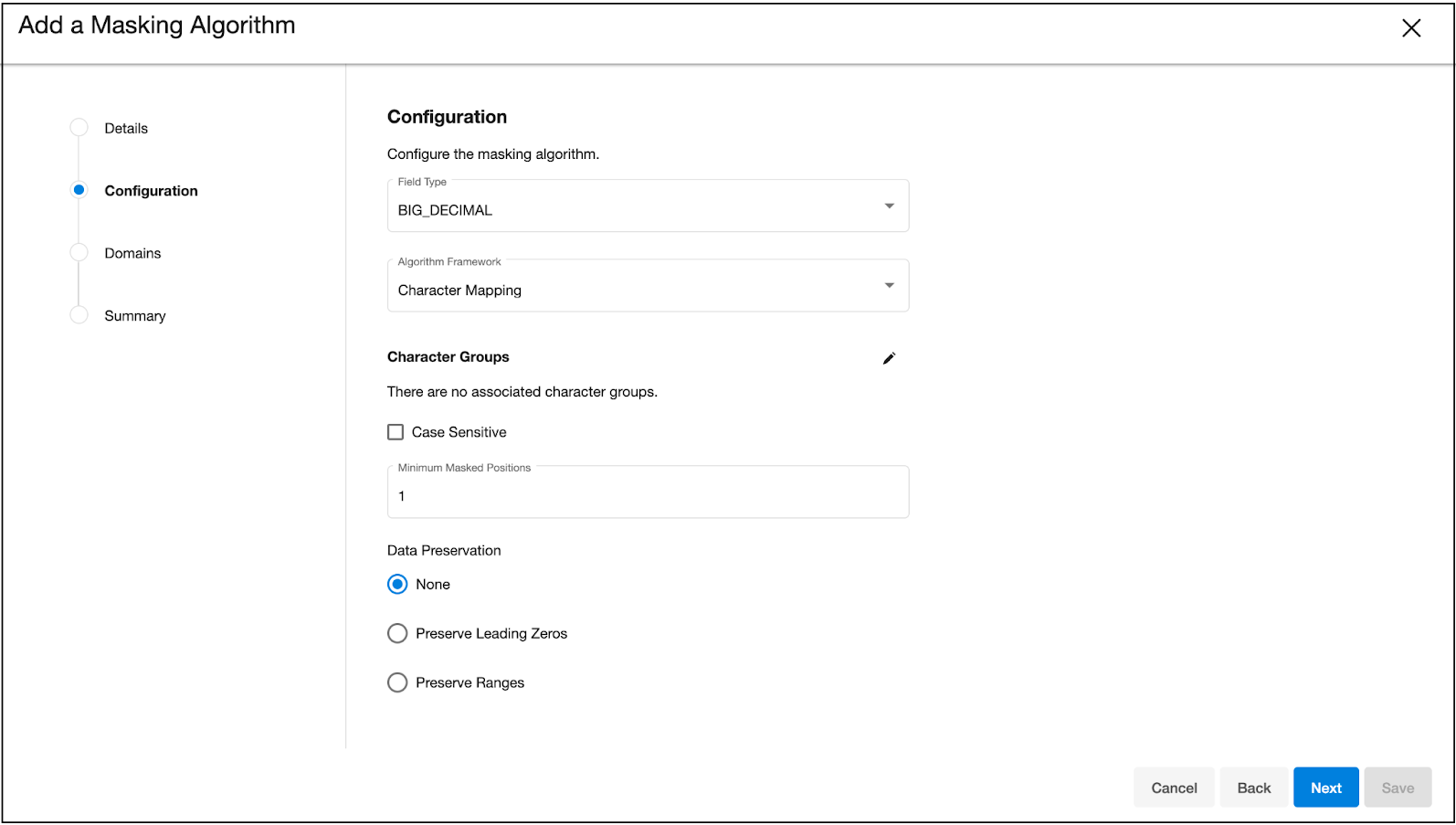 Create a masking algorithm