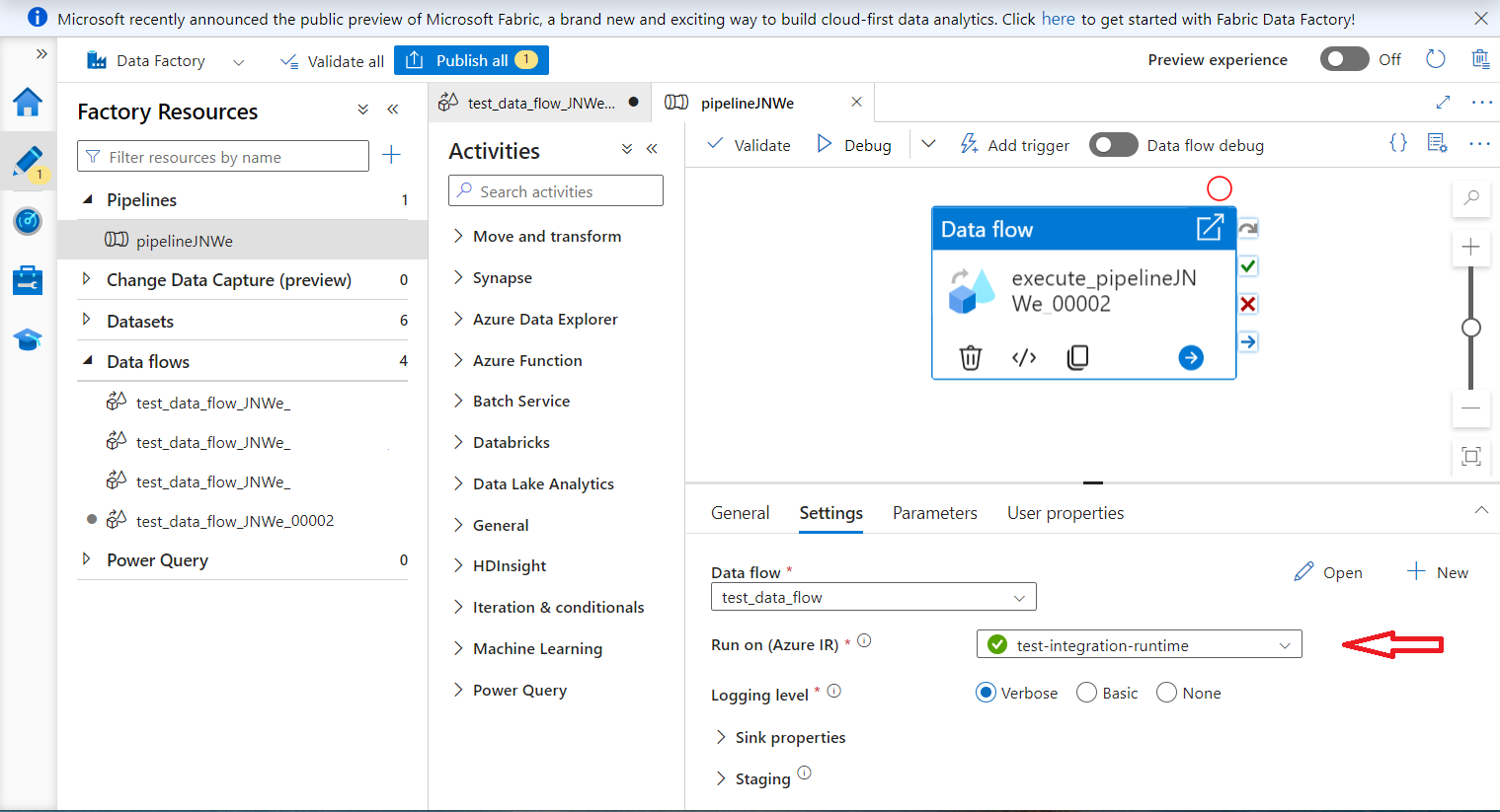 Setting up ADF Private Link with DCS